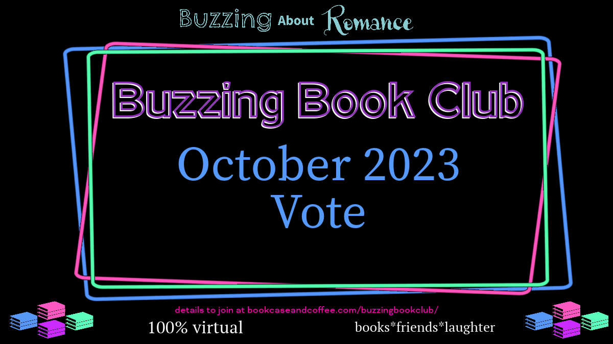 October Buzzing Book Club - Bookcase and Coffee