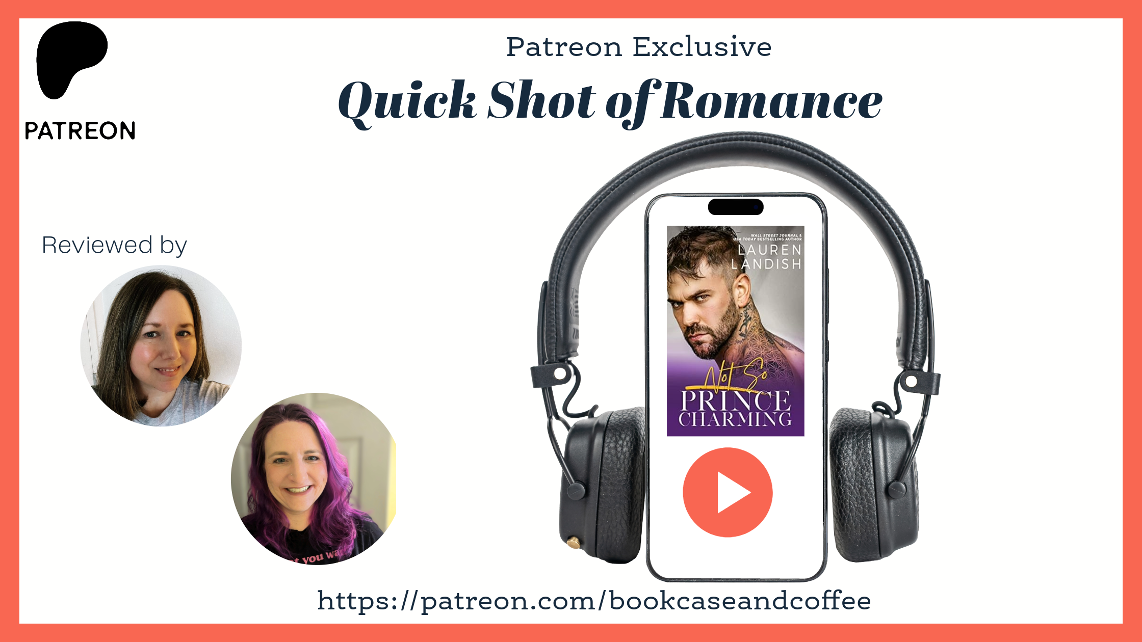QSR: Not So Prince Charming by Lauren Landish - Bookcase and Coffee
